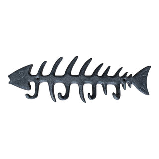 Fish Bones Wall Hooks, 13" - Beach Style - Wall Hooks - by Wall ...
