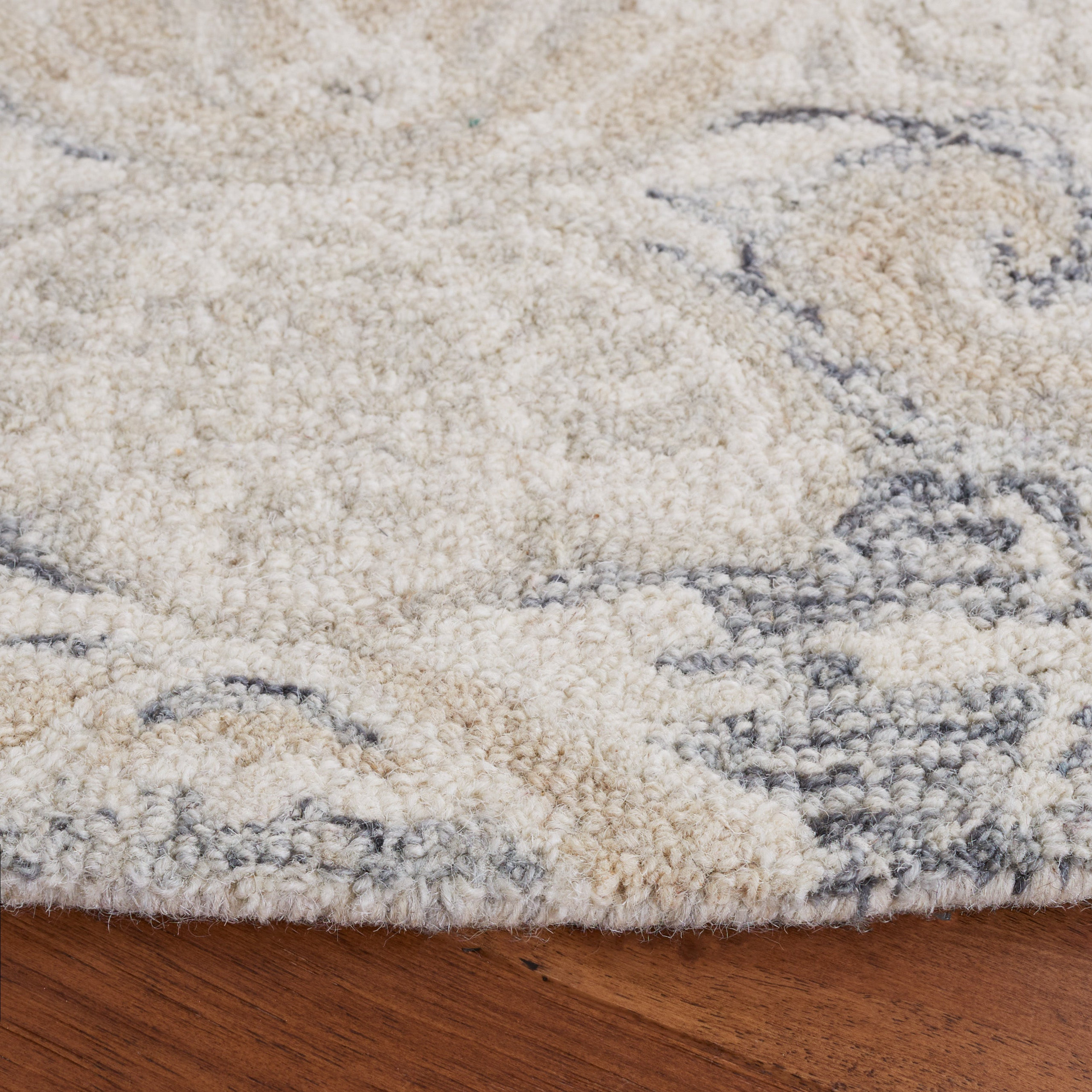Safavieh Micro-Loop Mlp539H Damask Rug, Charcoal and Ivory, 8'0"x10'0 ...