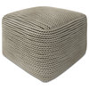 Eastmont Outdoor/Indoor Pouf, Cream Polystyrene Filling - Scandinavian - Floor Pillows And Poufs ...