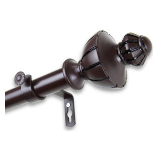Jacob 1" Curtain Rod, 160-240" - Traditional - Curtain Rods - by Rod ...