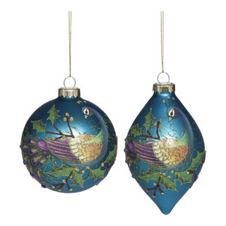 Mark Roberts Christmas 2020 Peacock Jewel Ornament, Assortment of 2 ...