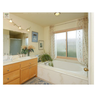 Large Sliding Window in Stunning Bathroom - Renewal by Andersen Bay ...