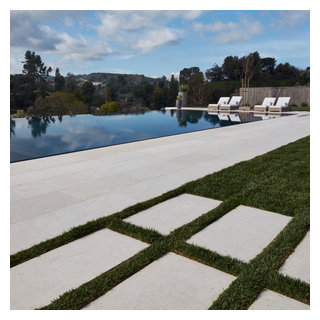 Salem Grey Renaissance Limestone Pool Tile - Modern - Pool - Phoenix ...