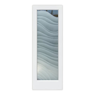 Front Doors - Dreamy Waves Frosted Glass Design - 30" x 80" - CUSTOMIZE ...