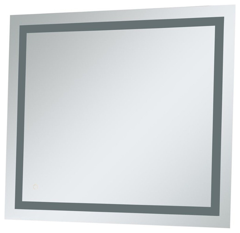 Elegant Decor Helios 36" x 27" Hardwired LED Bathroom Mirror with Touch ...