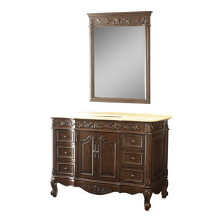 48" Cream Top Classic-Style Beckham Bathroom Vanity With Mirror ...