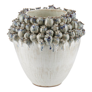Poppy Pod Crown Large Vase - Beach Style - Vases - by Currey & Company ...