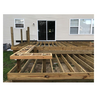 Custom two-level composite deck - Traditional - Deck - Other - by Sacco ...