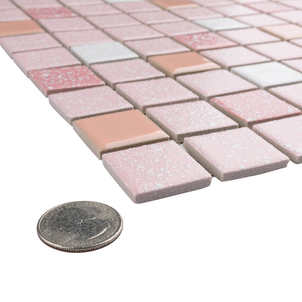 Crystalline Straight Edge Porcelain Floor and Wall Mosaic Tile Sample ...