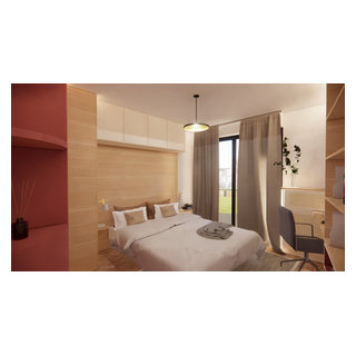 Chambre parentale - dressing - bureau - Contemporary - Bedroom - Paris ...