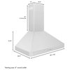 ZLINE 30 in. Wall Range Hood, Stainless Steel, KF2-30 - Contemporary ...
