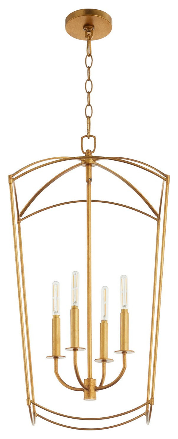 Mantle Traditional Entry, Gold Leaf - Transitional - Pendant Lighting ...