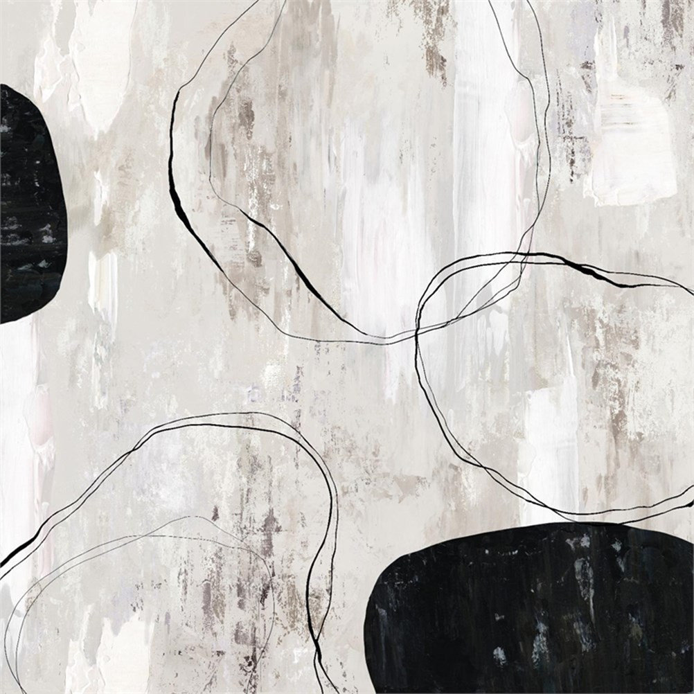 Giant Art 54x54 Falling Stones Fine Art Giant Canvas Print in White ...