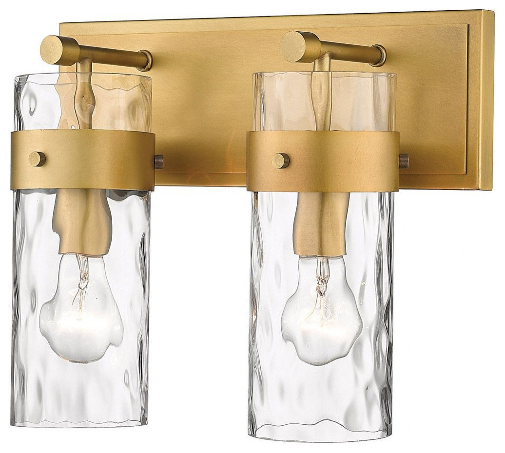 2 Light Vanity Light Fixture In Transitional Style-11.25 Inches Tall ...
