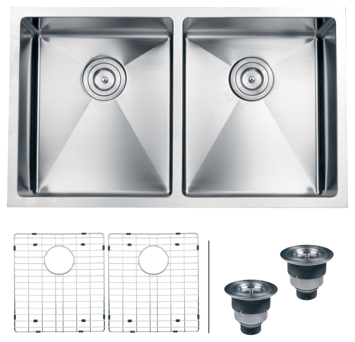 Ruvati RVH7401 Undermount Stainless Steel 32" Kitchen Sink Double Bowl ...