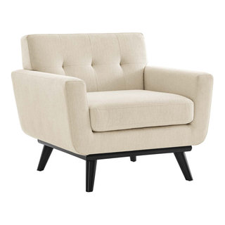 Engage Herringbone Fabric Armchair - Midcentury - Armchairs And Accent ...