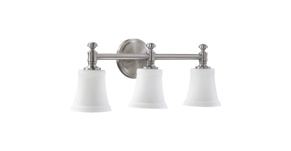 Quorum Rossington 3-Light Vanity, Satin Nickel - Transitional ...