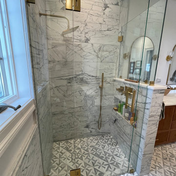 75 Double-Sink Walk-In Shower Ideas You'll Love - September, 2025 | Houzz