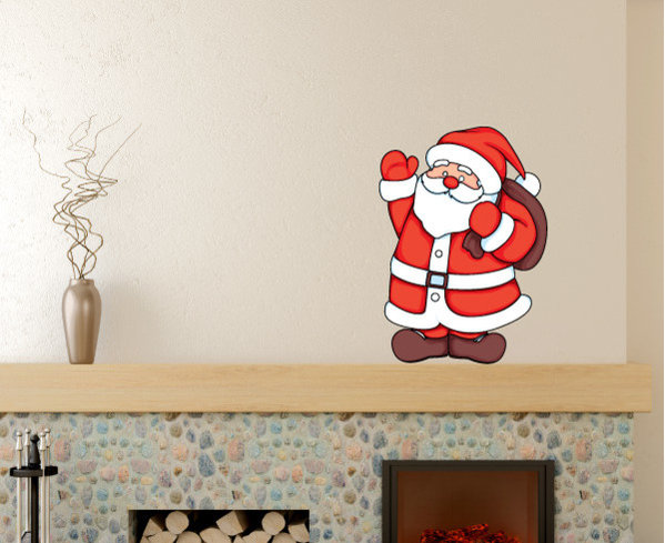 Christmas Santa Vinyl Wall Decal ChristmasSantaUScolor013, 23 in ...