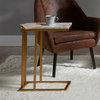 Versanora Marble-Look C Shape Side Table - Contemporary - Side Tables ...