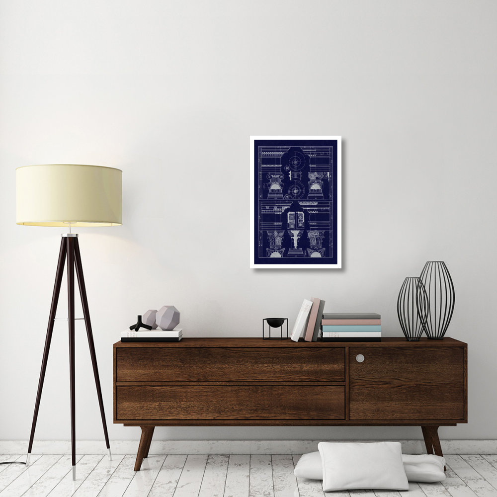 "Pediments of the Renaissance (Blueprint)" Paper Print by J. Buhlmann ...