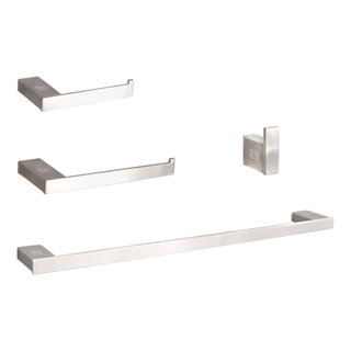 4-Piece Bathroom Hardware Set - Contemporary - Towel Bars - by Elegant ...