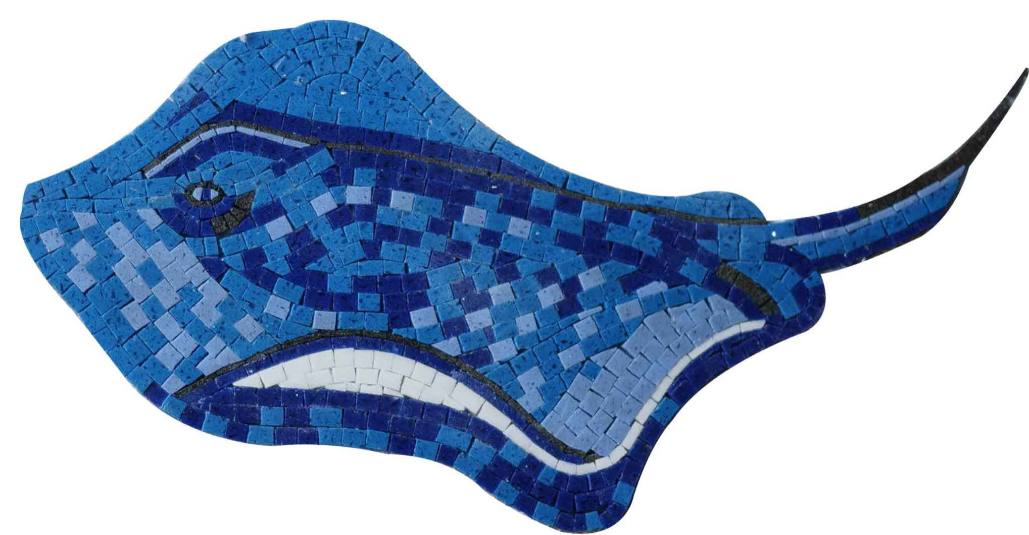 Stringray Fish - Mosaic Art, 44" x 22" - Beach Style - Tile Murals - by ...
