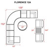 Florence 12 Piece Outdoor Wicker Patio Furniture Set 12a in Black ...