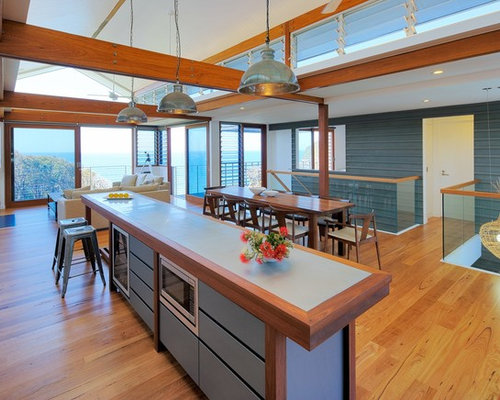 Kitchen with Zinc Countertops Design Ideas & Remodel Pictures | Houzz