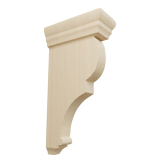 Small Fig Leaf Corbel, Lindenwood, 2 5/8"Wx3 3/4"Dx6 5/8"H, 6-Pack, 3 ...