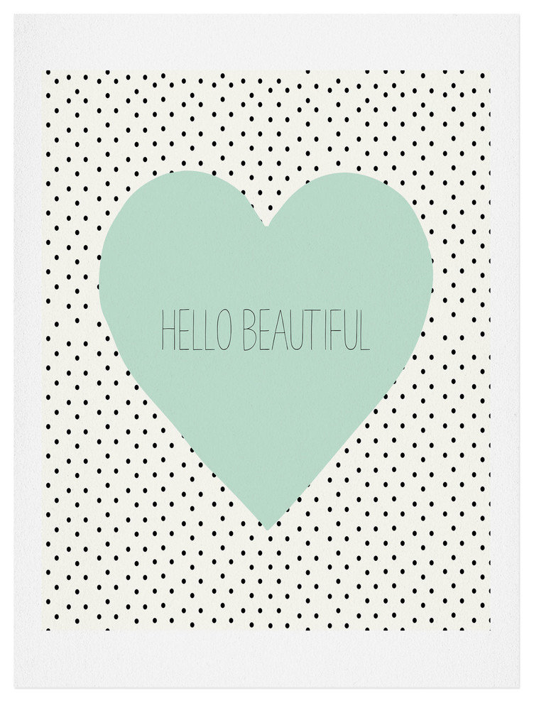 Deny Designs Allyson Johnson Hello Beautiful Heart Art Print, Extra ...