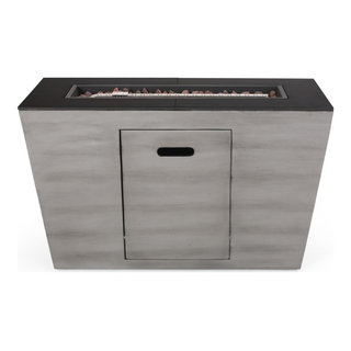 Louisiana Outdoor 40-Inch Rectangular Fire Pit - Industrial - Fire Pits ...