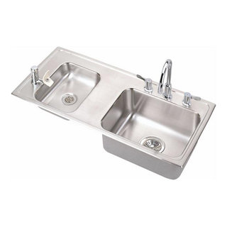 Elkay 6" Drop In Stainless Steel Classroom Kitchen Sink, DRKAD371760LC ...