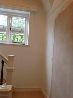Any ideas for window covering on this long window along the stairs ...