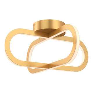 DALS Lighting FDB-CC Atom 17"W Semi-flush Ceiling Fixture - Modern ...