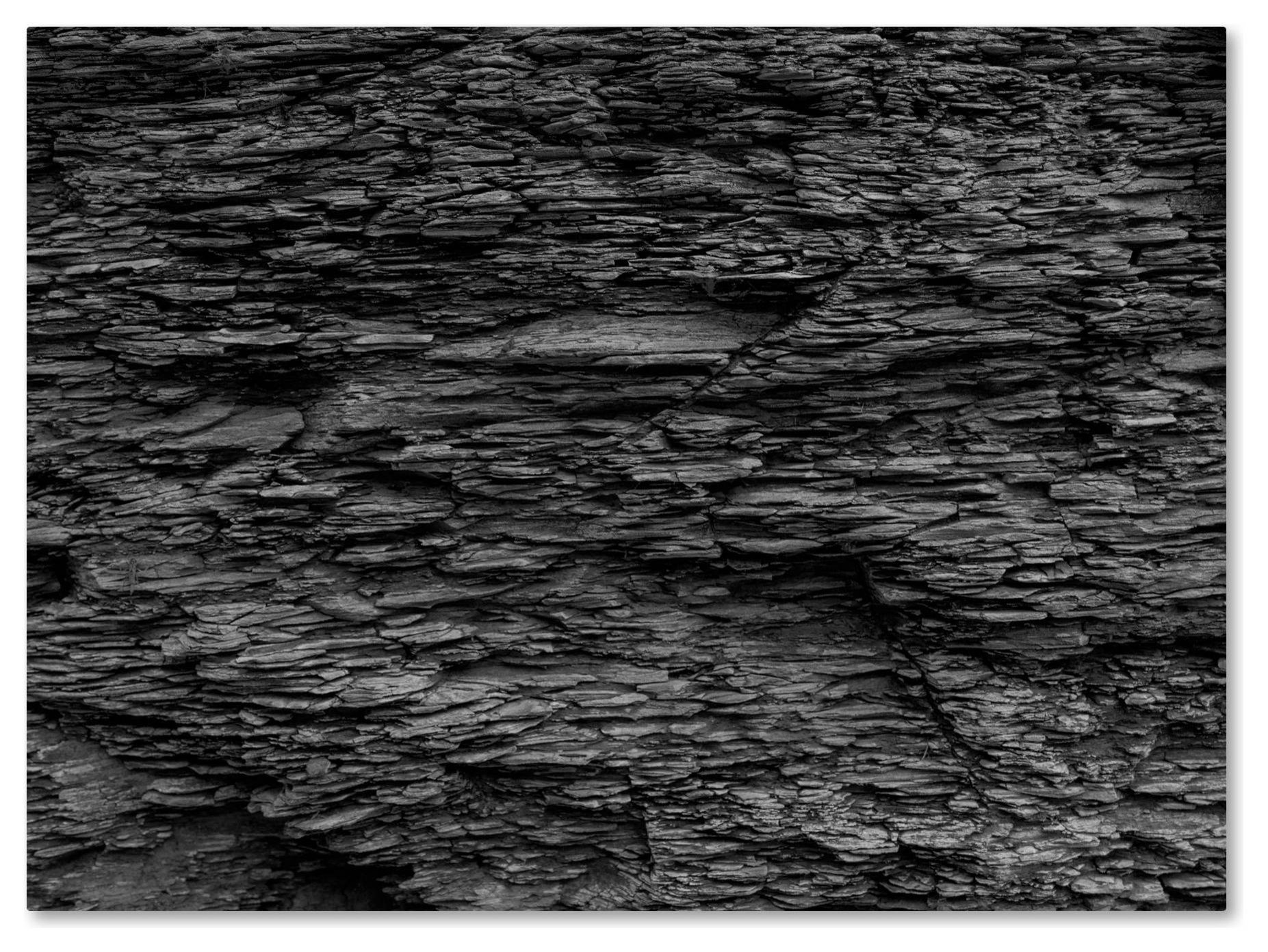 Kurt Shaffer 'Shale Abstract in Black and White' Canvas Art, 35x47 ...