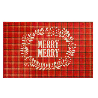 Mohawk Home Plaid Merry Area Rug, Red, 2'x3' 4", 2' x 3' 4" - Rustic ...