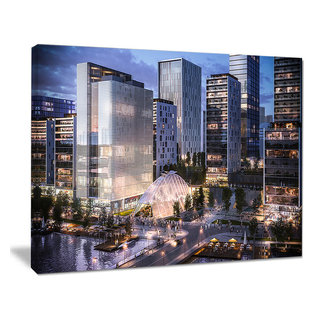 "Residential Complex Close-up" Cityscape Photo Canvas Print, 20"x12 ...
