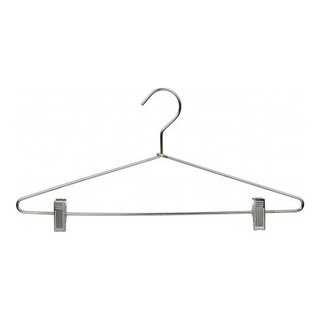 Metal Combo Hanger, Chrome Finish, Box of 25 - Contemporary - Clothes ...