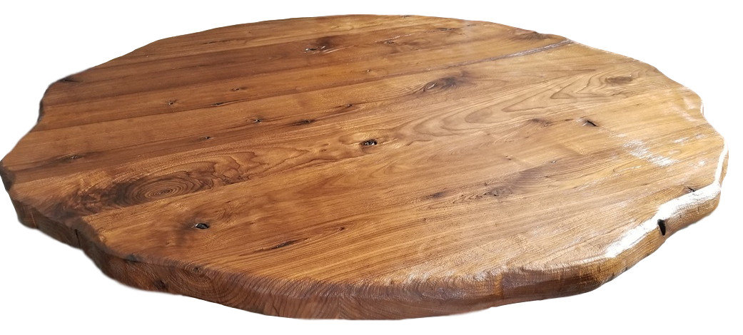 Walnut Round Dining Table Top, 48" - Rustic - Table Tops And Bases - by ...