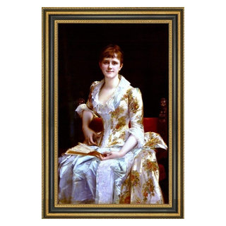 Alexandre Cabanel Portrait of Young Lady Framed Premium Canvas Print ...