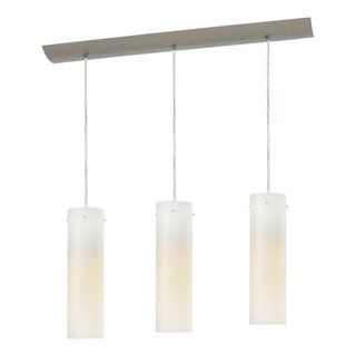 AFX Lighting Soho 3-Light Multi Linear Pendant, Nickel/White ...