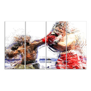 "Boxing Knock Out" Canvas Painting - Modern - Prints And Posters - by ...