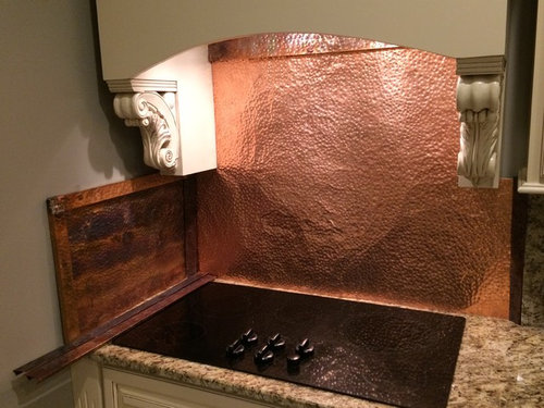 First attempt at copper backsplash.