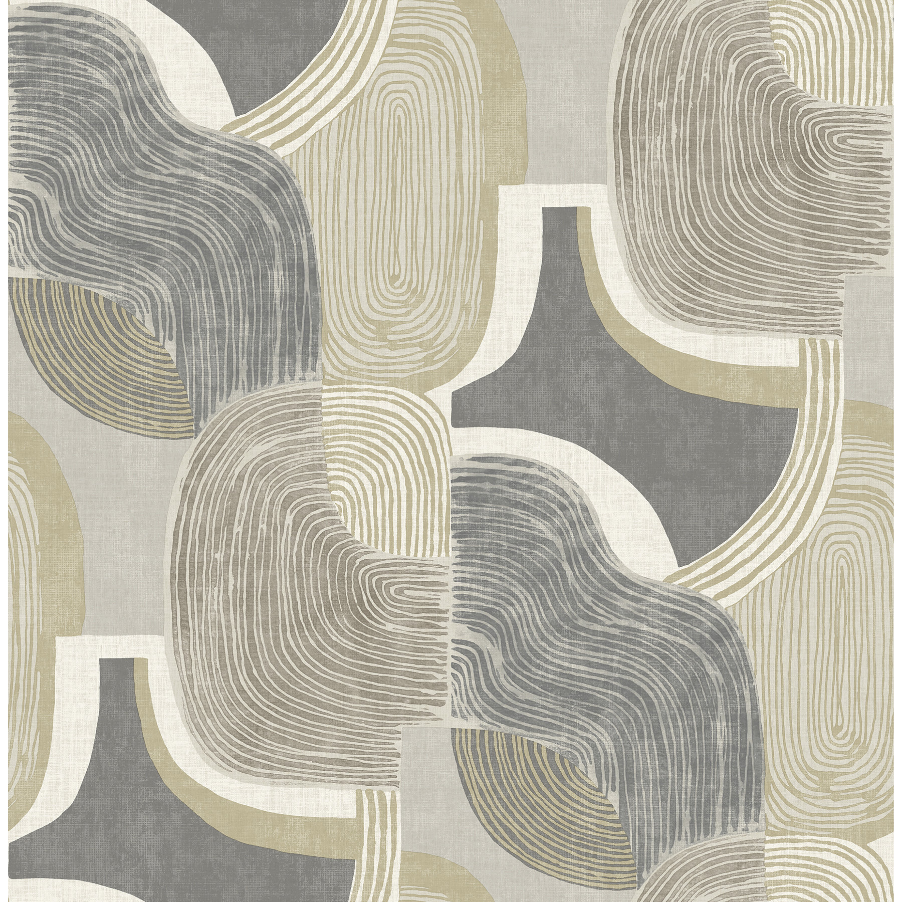 Hollace Slate Geometric Wallpaper, Bolt - Contemporary - Wallpaper - by ...
