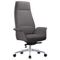 Summit Series Tall Office Chair In Grey Leather - Contemporary - Office ...