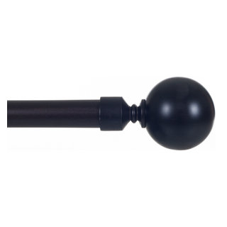 Lavish Home Sphere Curtain Rod 62"-144", 3/4", Rubbed Bronze ...