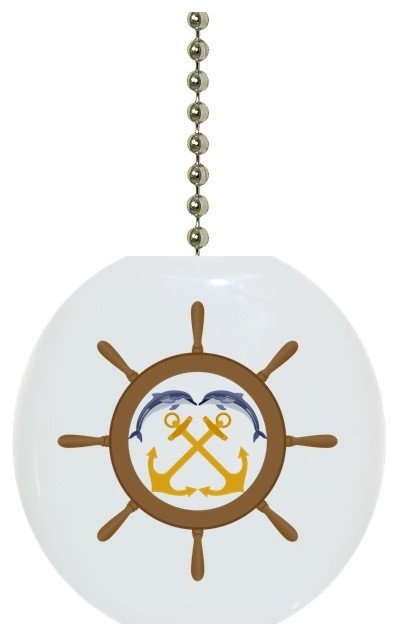 Helm Anchor Dolphin Ceiling Fan Pull - Traditional - Ceiling Fan ...