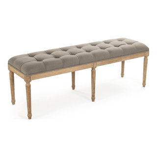Louis Tufted Bench - French Country - Upholstered Benches - by Hudson ...