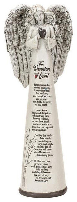 Reunion Heart Angel Figurine, 9.25" - Traditional - Decorative Objects ...
